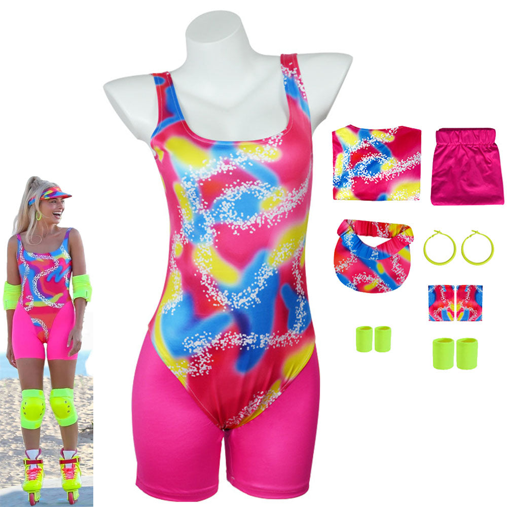 Women and Kids Barbie Costumes Barbie Roller Skating Sports Cosplay Se ...