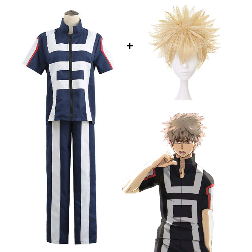 Unisex My Hero Academia Costume Bakugou Katsuki Training/Gym Cosplay o ...