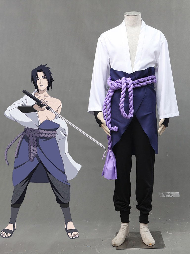Men and Kids Naruto Costume Uchiha Sasuke Cosplay Set – Jolly Costume